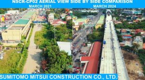 NSCR-CP02 Aerial Video of Alignment March 2021 and March 2024 Side By ...